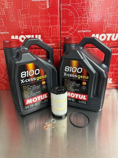 Oil Change Kit 8100 X-cess gen2 5w-40 Kit Audi V8 R8 4.2L 32V Engines ...